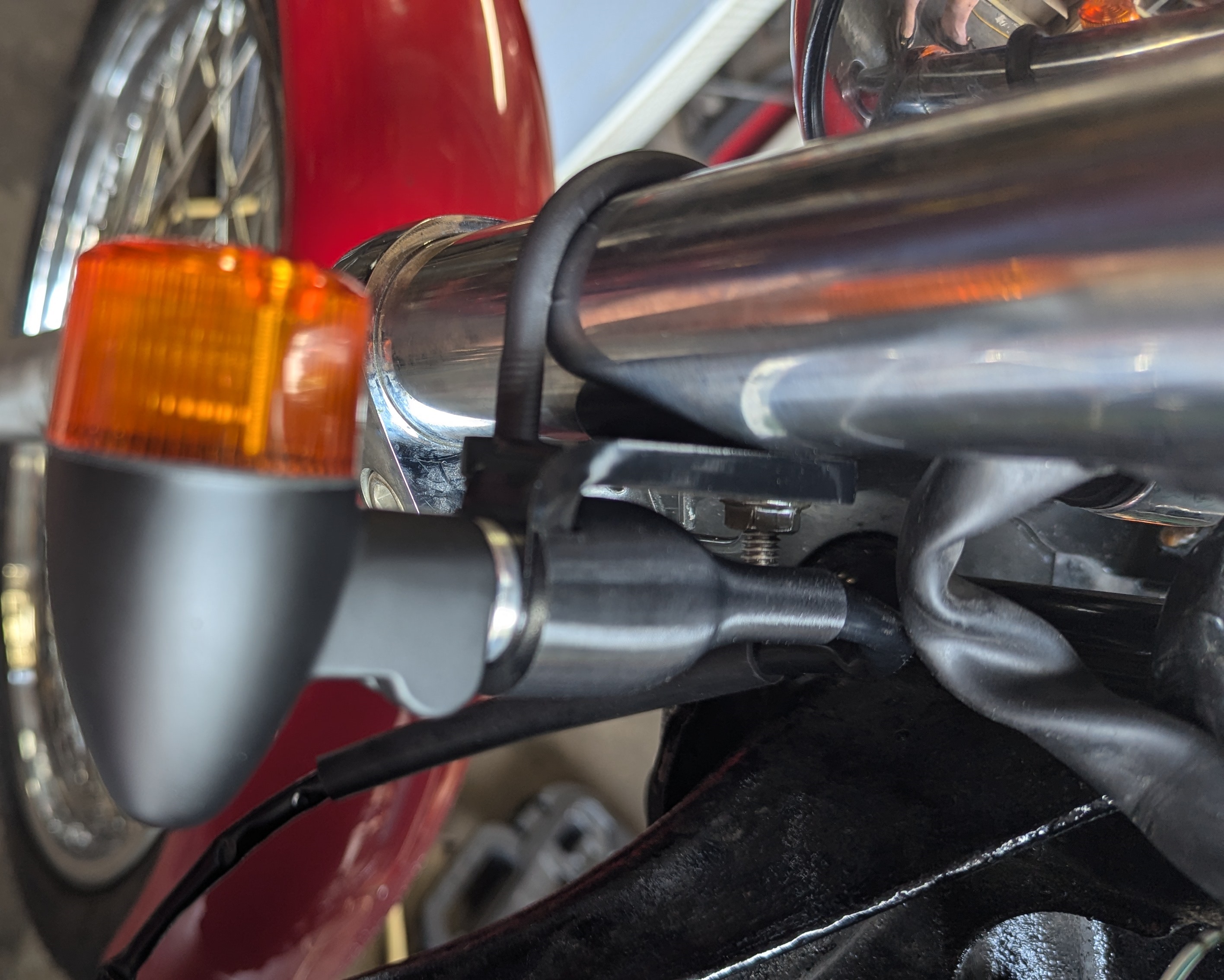Motorcycle (Bobber) signal light wiring boot by Steve Van Dokkumburg ...