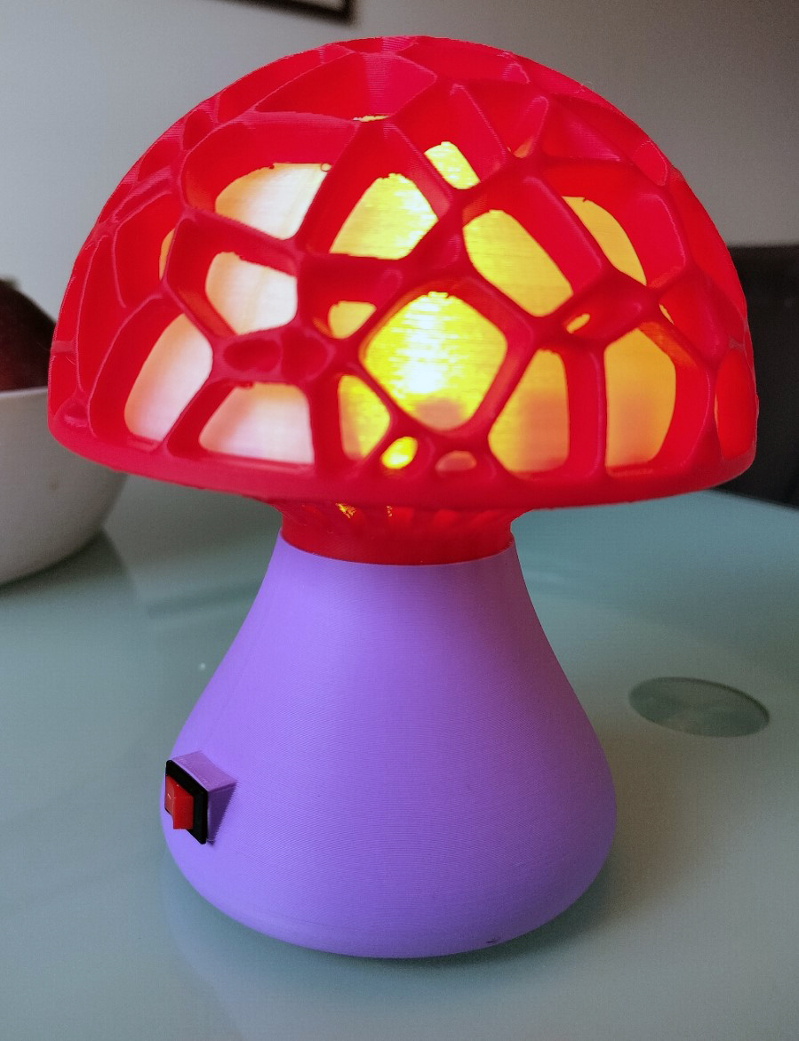 mushroom lamp portable by diedjstrike25 | Download free STL model ...