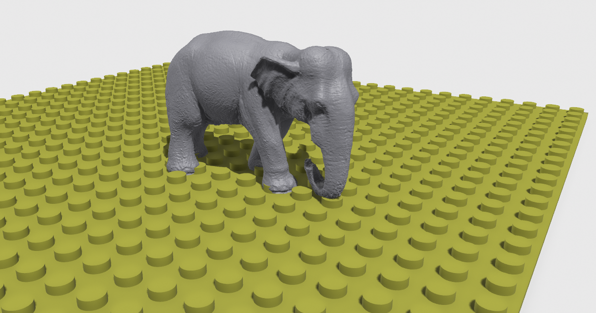lego elephant by yoeij | Download free STL model | Printables.com