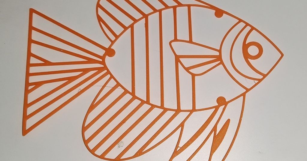 Wall art - 2D line art - Fish by Arash68 | Download free STL model ...