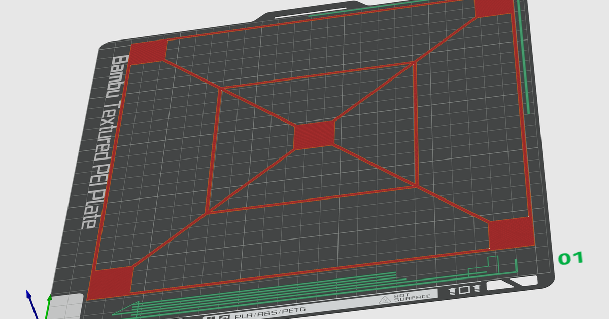 First Layer Test Print - X1C P1P - Adjusted for New Flow Calibration ...