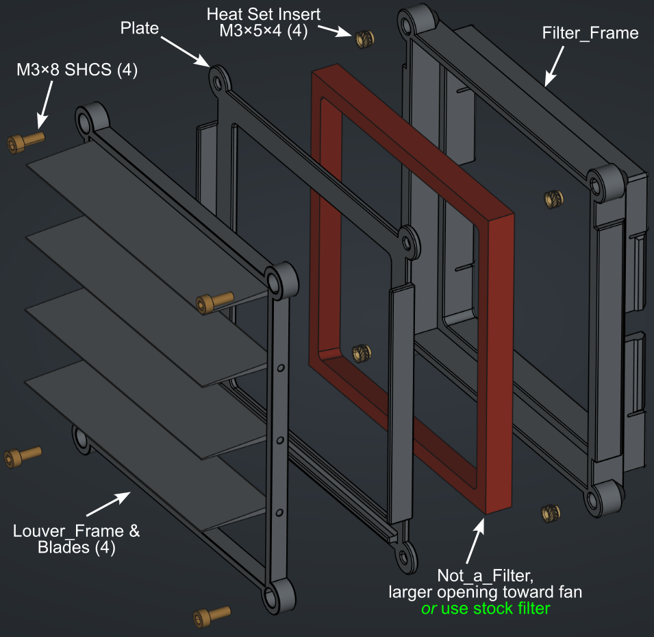 Chamber Fan Louver for Creality K1 Max von Black Horse Designs ...