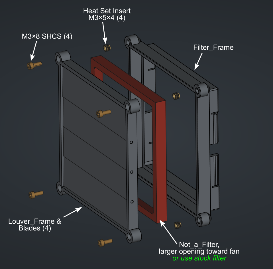Chamber Fan Louver for Creality K1 Max by Black Horse Designs ...