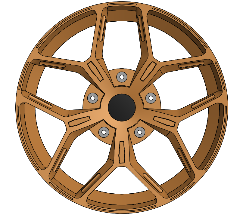 Lamborghini Aventador Small Size Rim by Corsa Racer | Download free STL ...