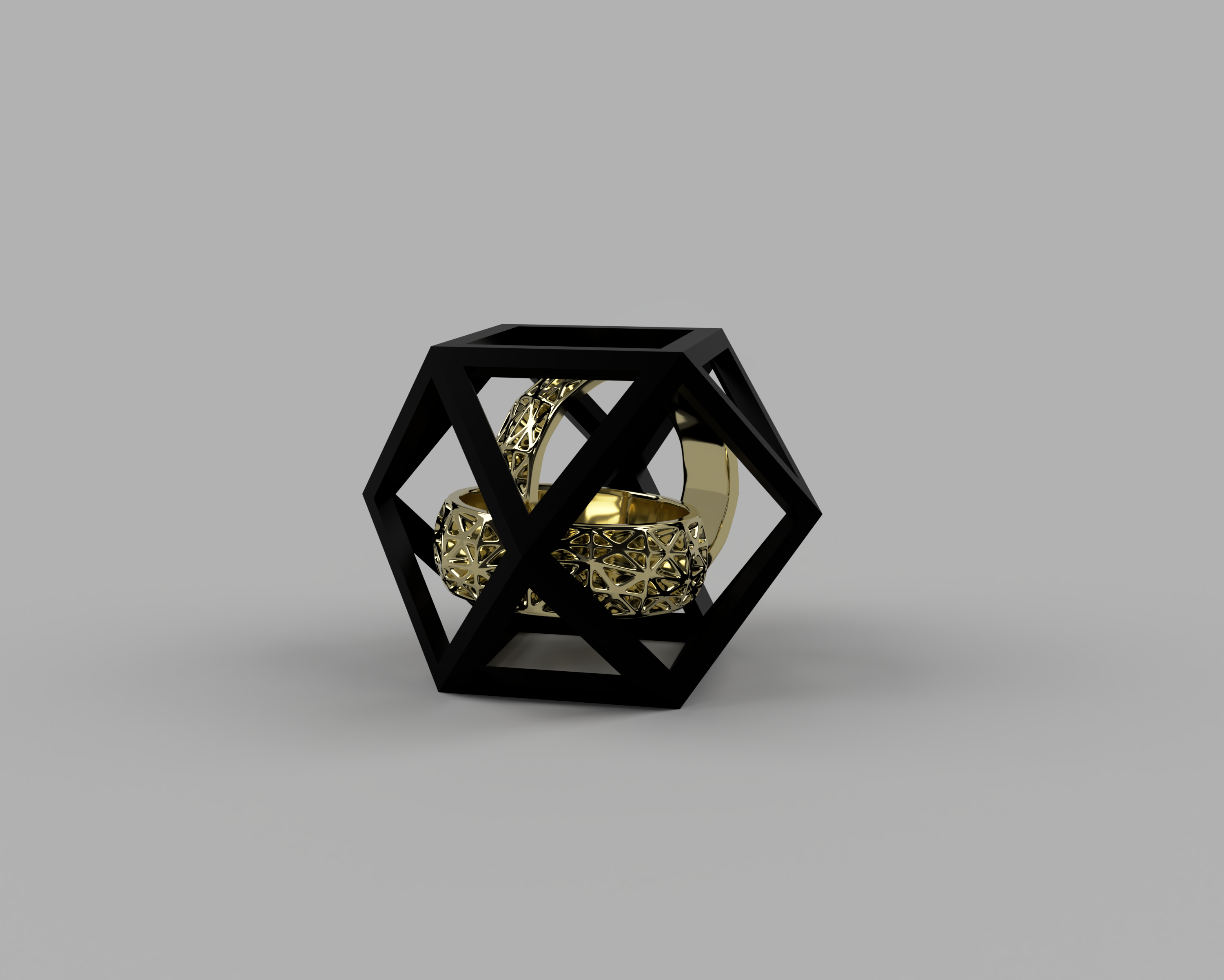 Interlocked Rings in Octahedron by alan ti | Download free STL model ...