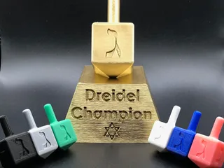 Dreidel Trophy and Dreidels by Aaron T | Download free STL model ...