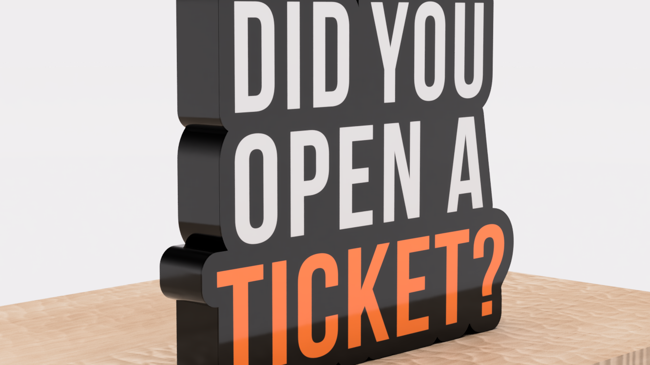 "DID YOU OPEN A TICKET?" IT QUOTE LIGHTBOX by Valeria Momo & Mattia ...