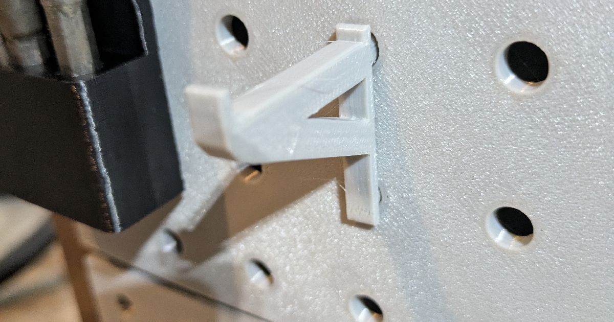 Pegboard Hook: Low Profile by Miketru | Download free STL model ...