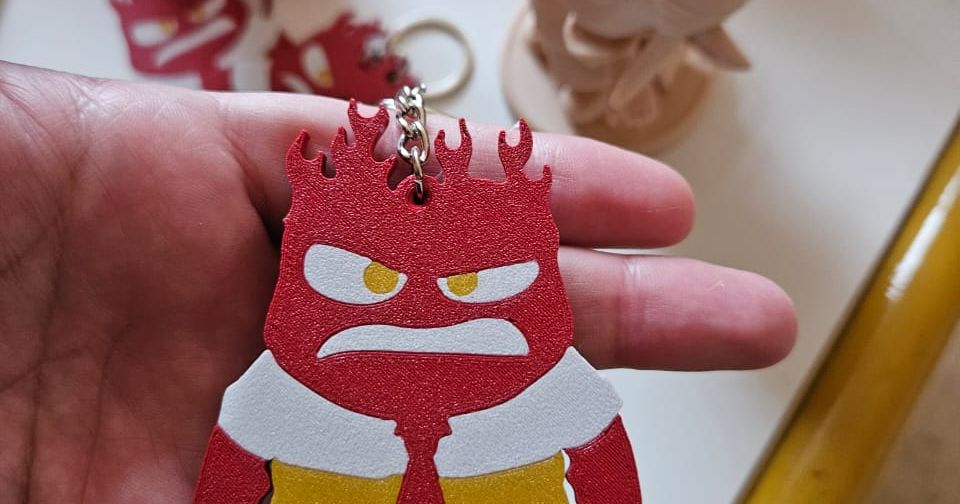 Inside out Anger Keychain by Jhavitxu | Download free STL model ...