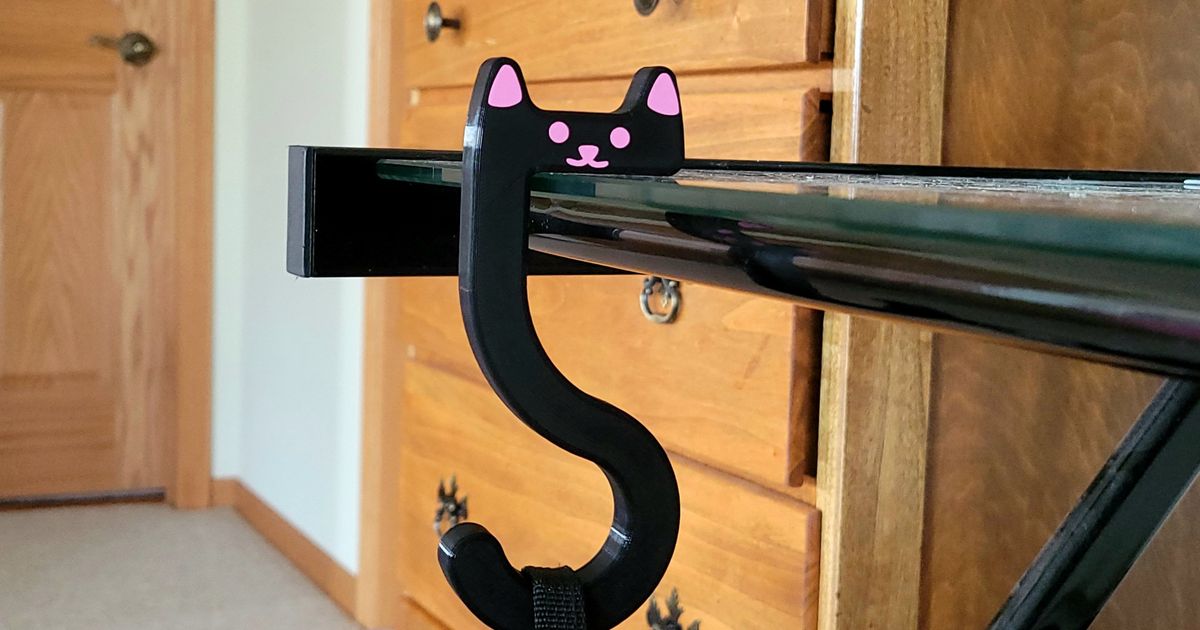 Backpack Table Hook (Cat) by Alison | Download free STL model ...
