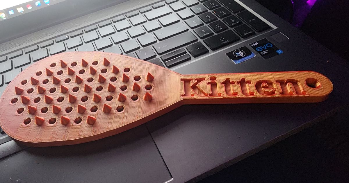 Kittie Paddle by Dejun17 | Download free STL model | Printables.com