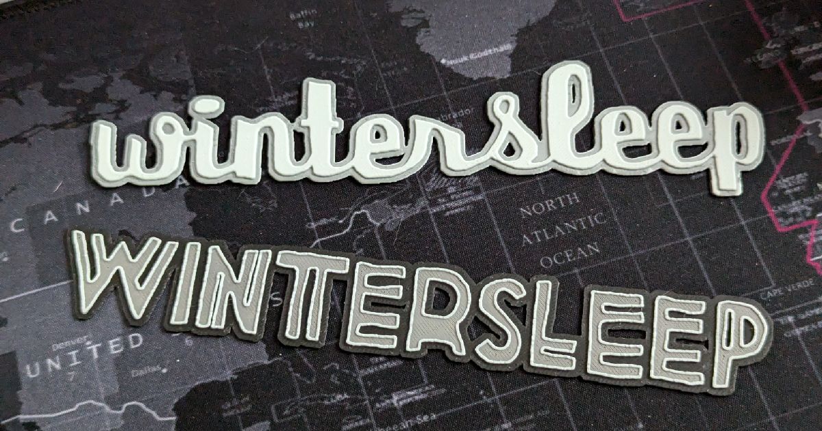 Wintersleep band name art, ultra thin by VictoryGin | Download free STL ...