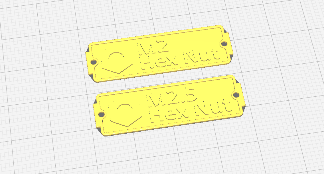 Gridfinity Bin Printable Labels: M2 - M20 Hex Nuts by jimmyjohn ...