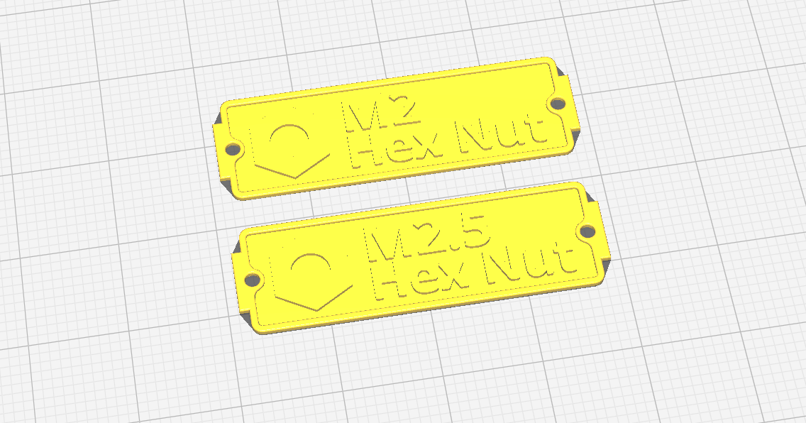 Gridfinity Bin Printable Labels: M2 - M20 Hex Nuts by jimmyjohn | Download free STL model ...