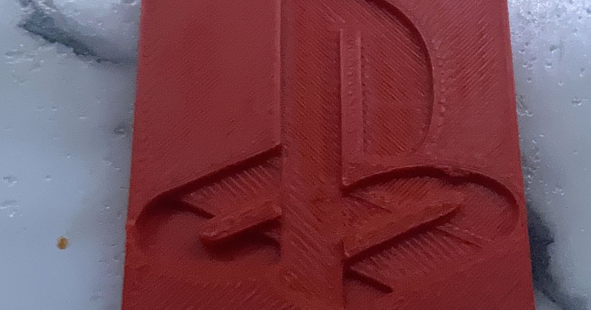 Original PlayStation logo by Poly Designs | Download free STL model ...