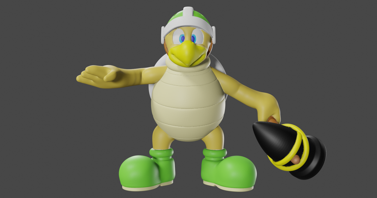 Mario inspired, Koopa Hammer Bros, Tabletop DnD miniature by ...