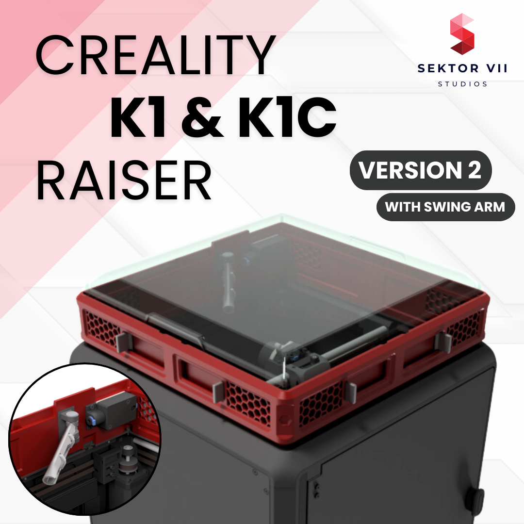 CREALITY K1 & K1C RAISER / LID EXTENSION / RISER / TOP COVER / UPGRADE ...