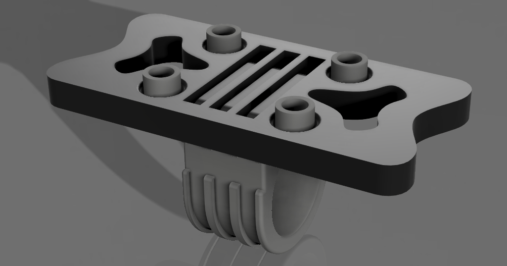 28,6mm Handlebar GPS mount with AMPS pattern (Large version) by 4sStylZ ...