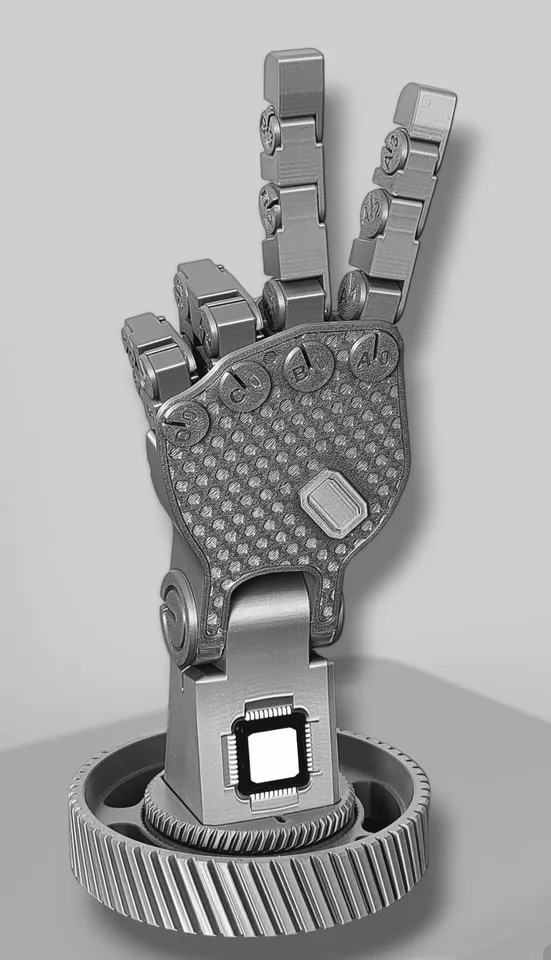 Poseable Robot Hand (Left Hand) (PLA) por Make-A-Print | Descargar ...