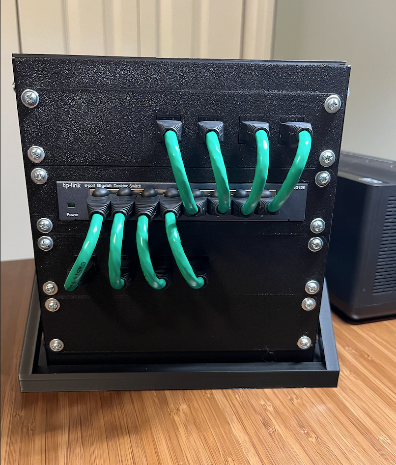 Offset Patch Panels for Mini server rack - TP Link TL-SG108 and ...