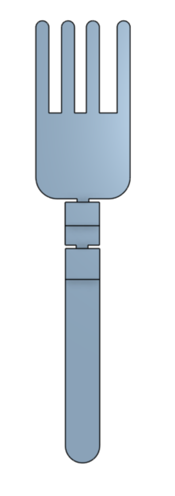 Folding fork by Arnav Purbiya | Download free STL model | Printables.com