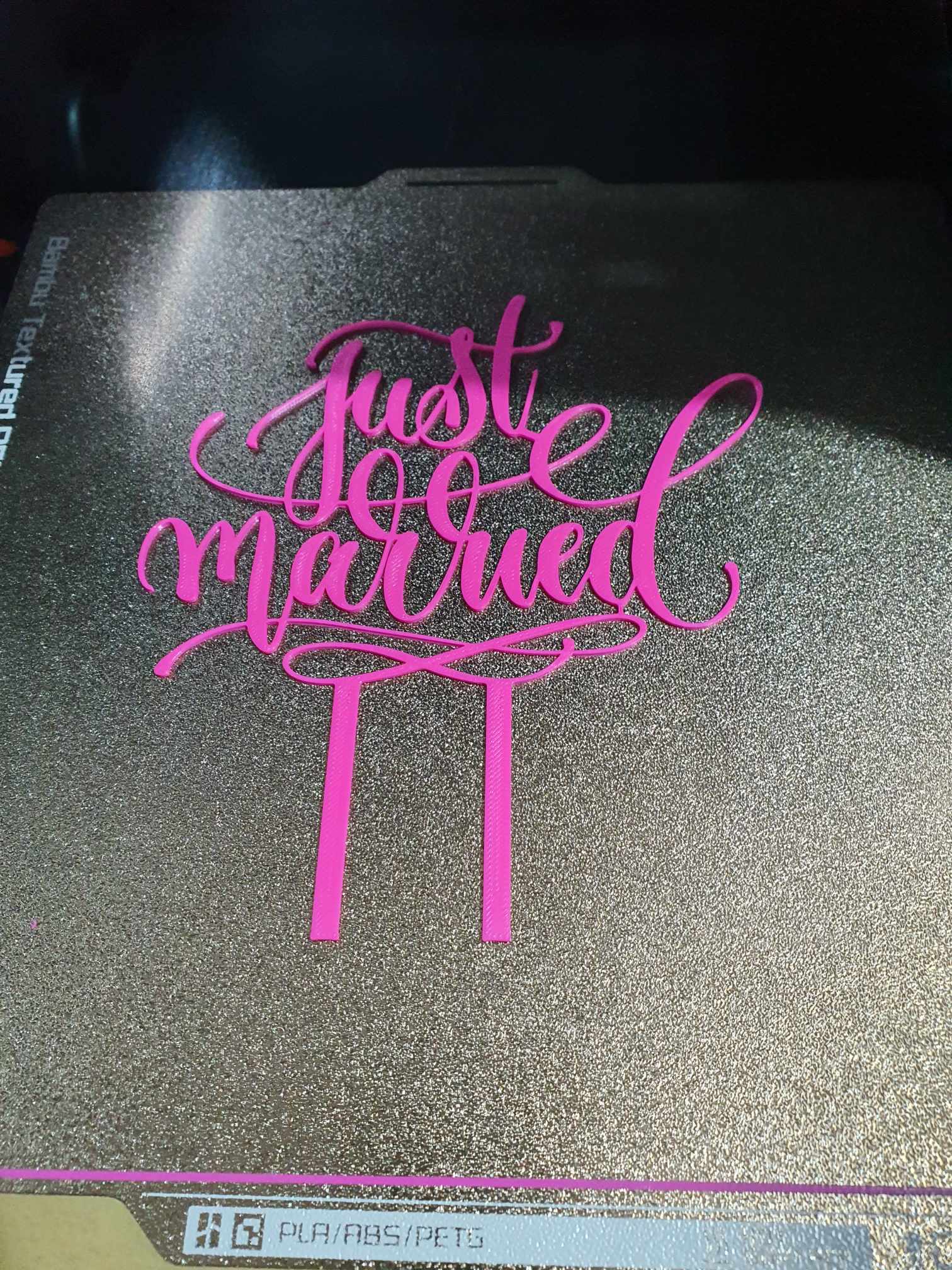 just married wedding cake topper by cherrymanboy | Download free STL ...