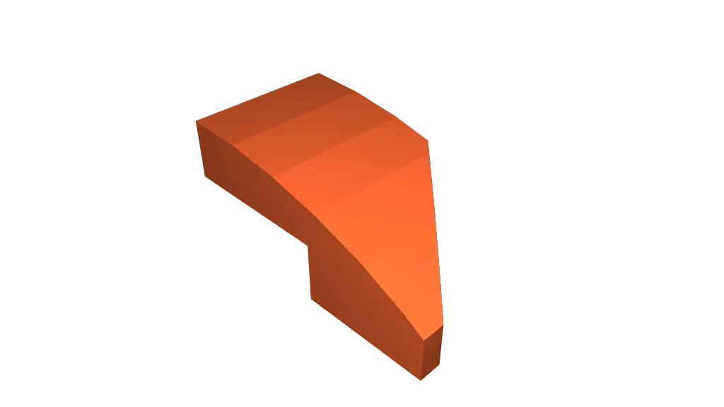 Lego Compatible (29120.dat) Slope Brick Curved 2 x 1 with Cutout Left ...