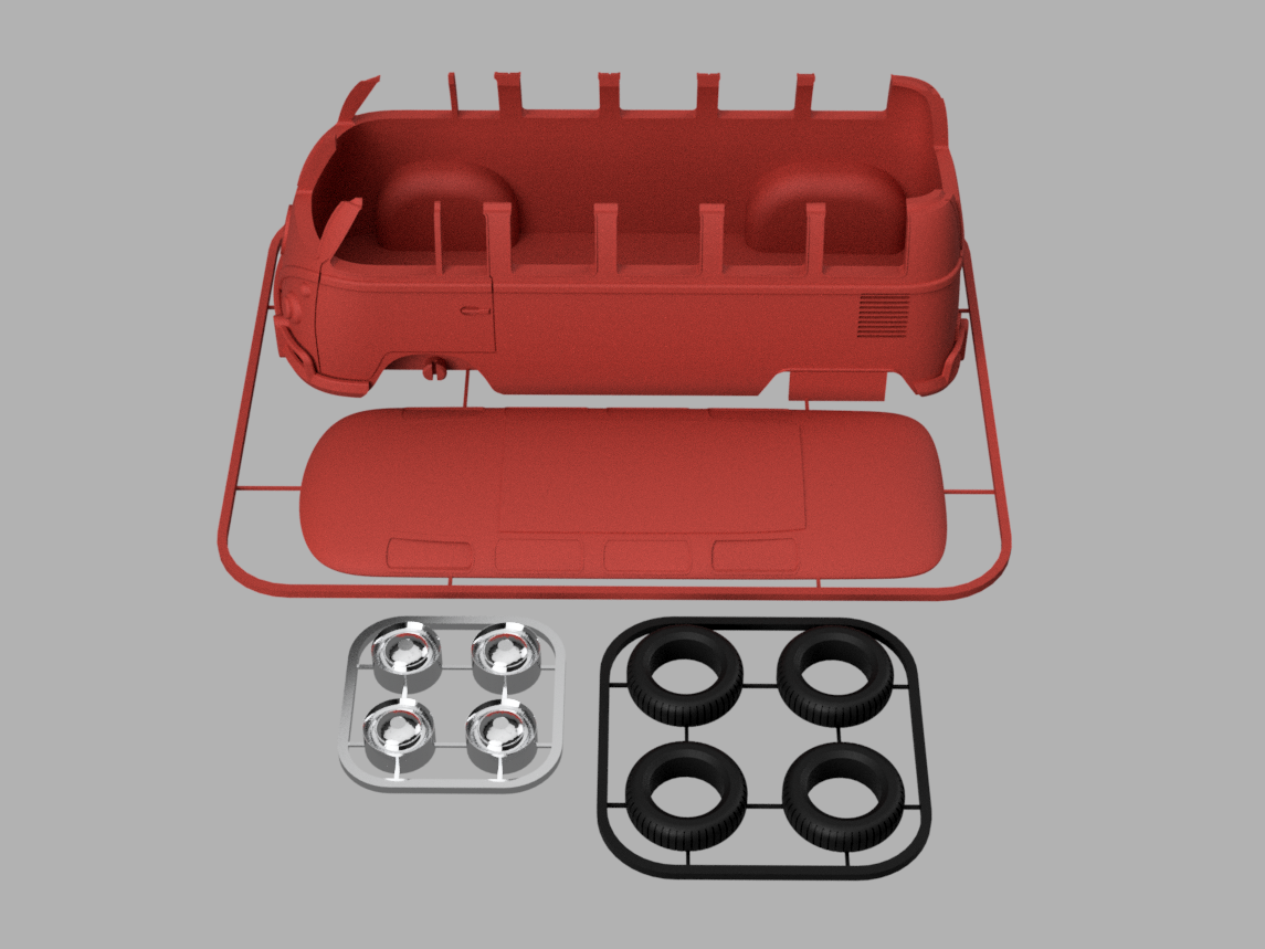 VW T1 Bus Samba "Bulli" Kit Card por The Kit Card Guy | Descargar ...