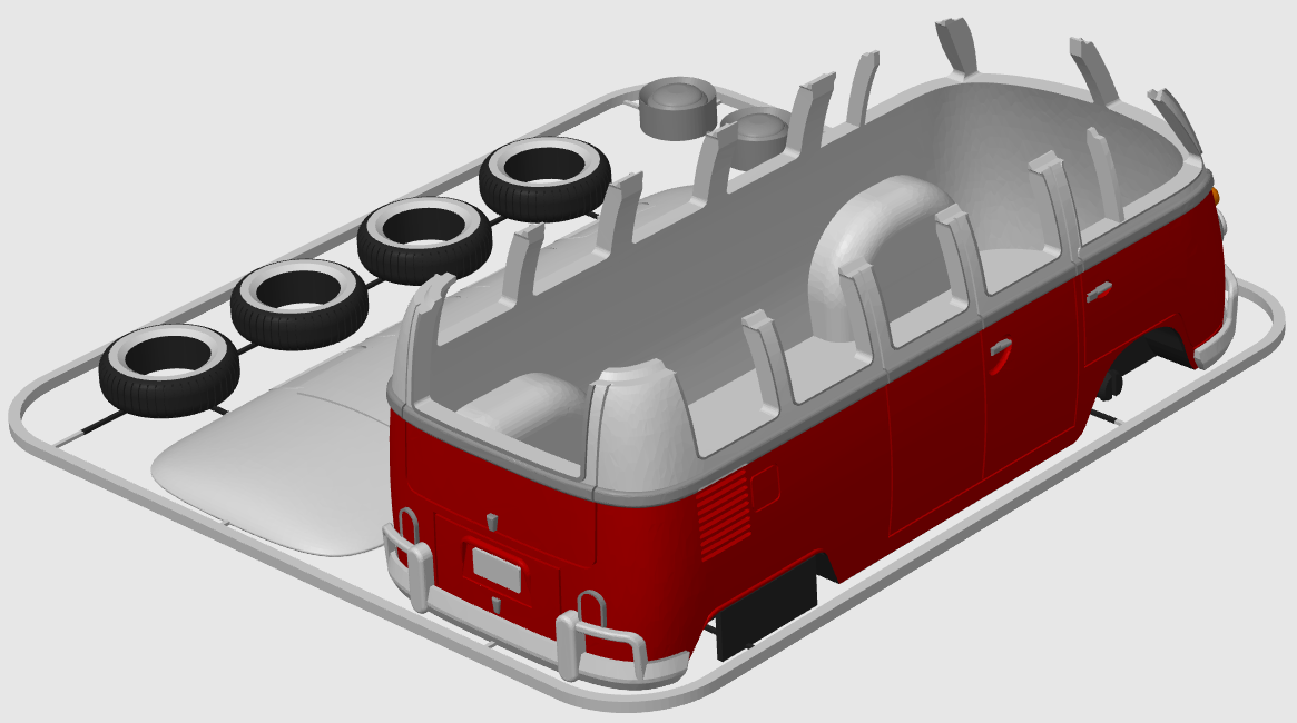 VW T1 Bus Samba "Bulli" Kit Card por The Kit Card Guy | Descargar ...