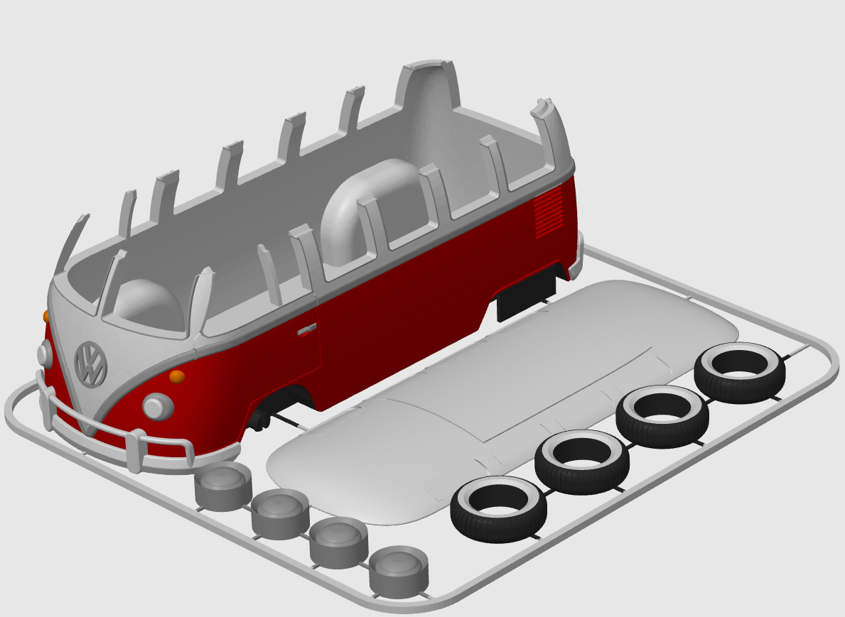 VW T1 Bus Samba "Bulli" Kit Card por The Kit Card Guy | Descargar ...