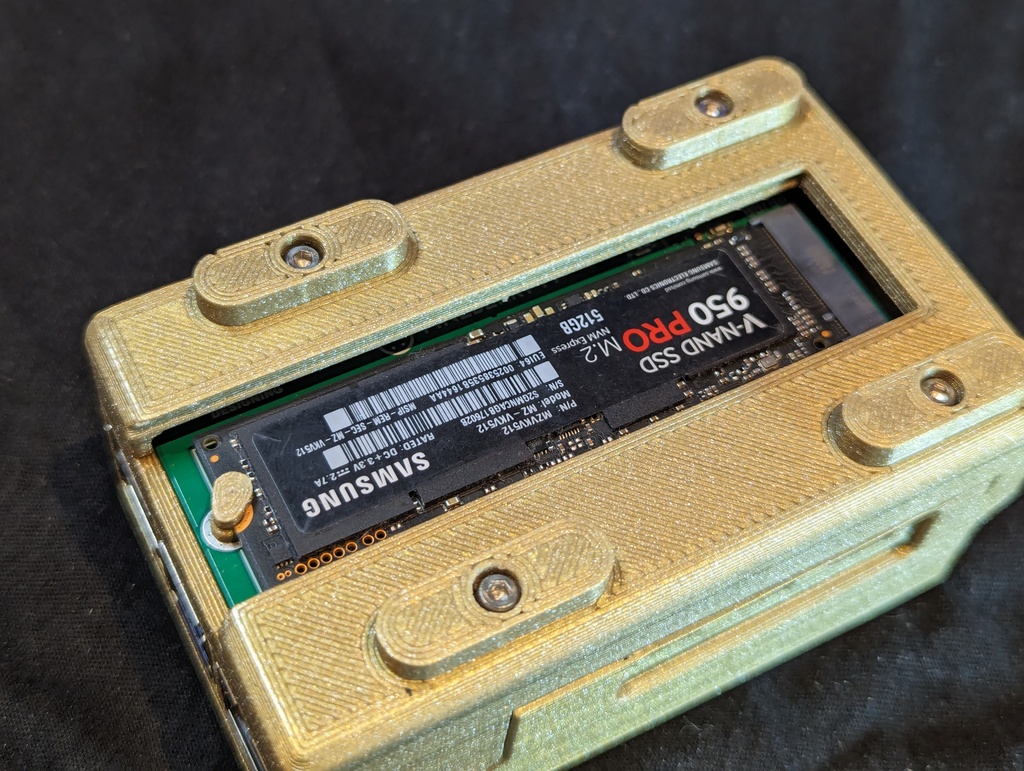 Raspberry Pi 5 Case with Pineberry HatDrive! Bottom by BarbedWire ...