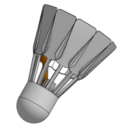 one player shuttlecock (or multiple) by jeff joe | Download free STL ...
