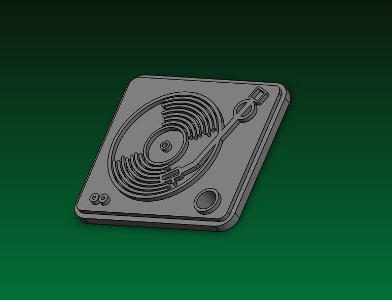 Record player/Turntable Keychain by Linkab4 | Download free STL model ...