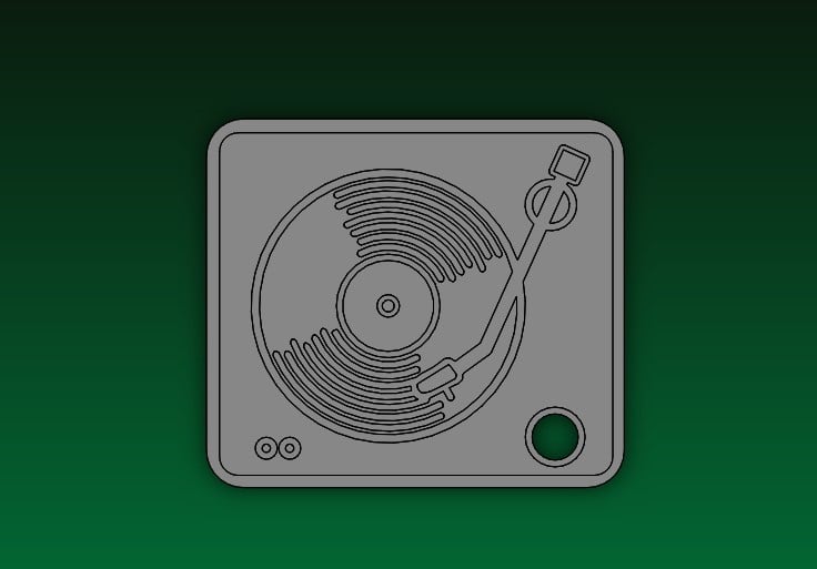 Record player/Turntable Keychain by Linkab4 | Download free STL model ...