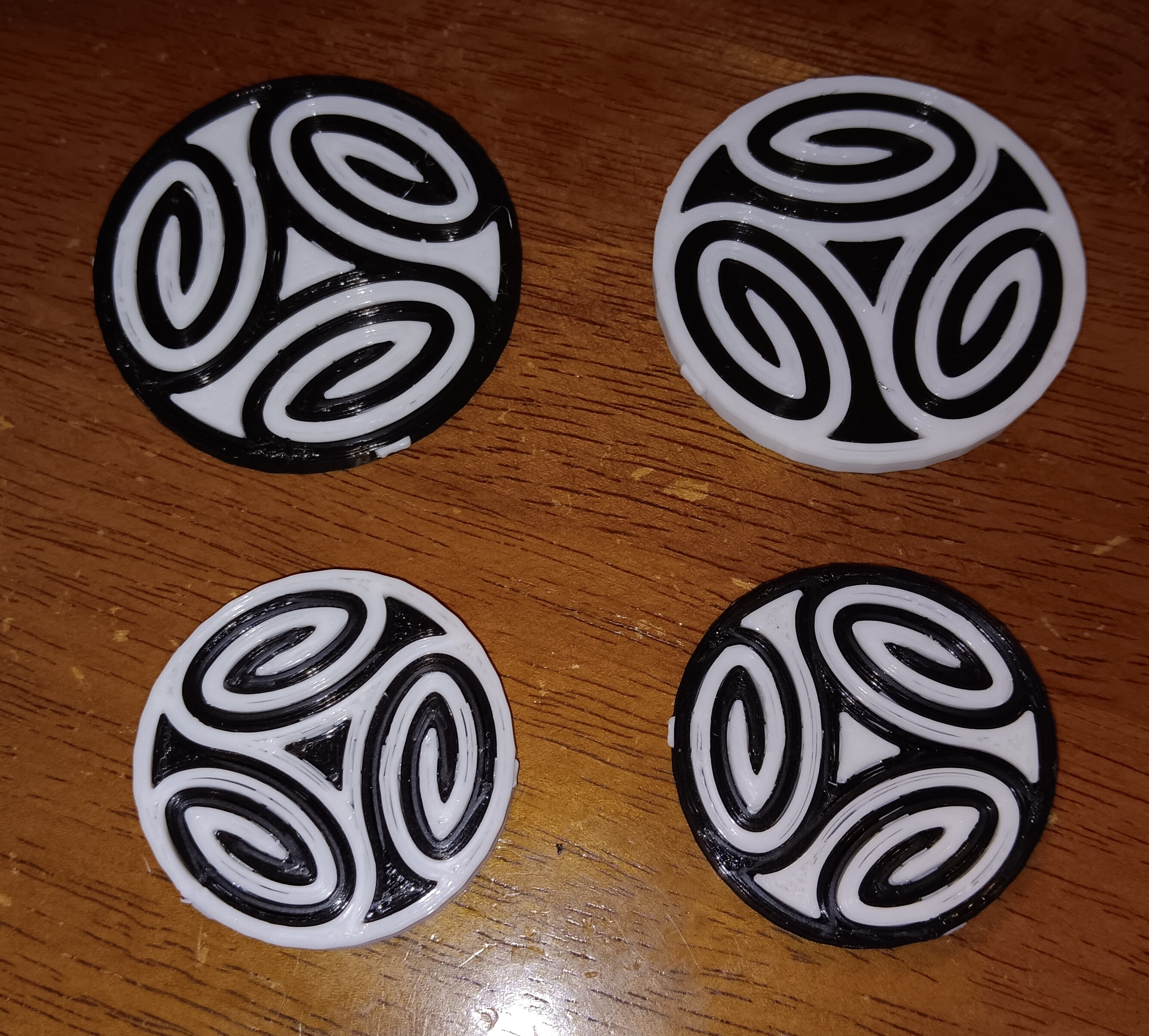 Two color triskelion design by Paul Callahan | Download free STL model ...