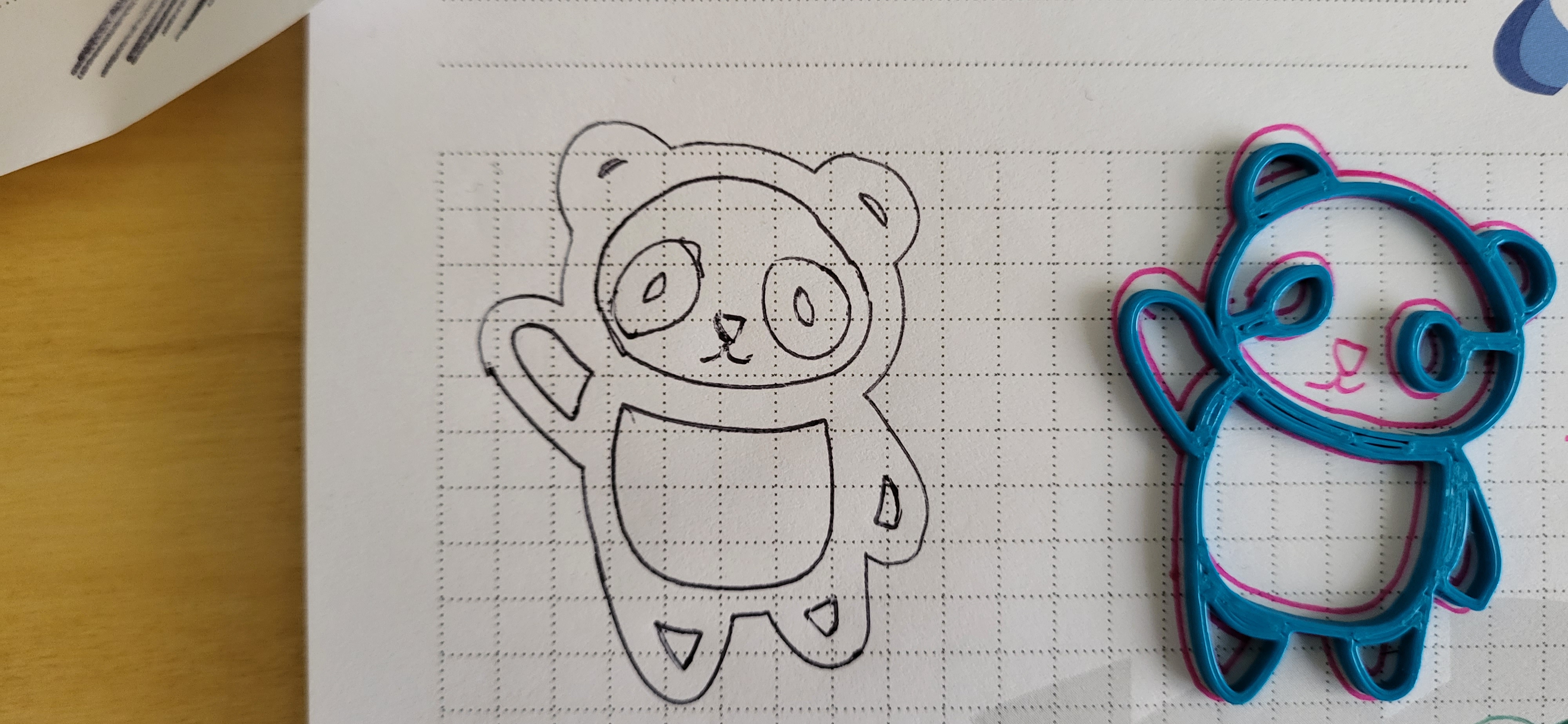 panda drawing template by Mateusz Krajewski | Download free STL model ...