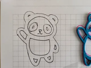 panda drawing template by Mateusz Krajewski | Download free STL model ...