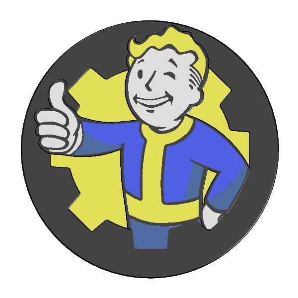 Fallout Vault Boy Circle by RbiMake | Download free STL model ...