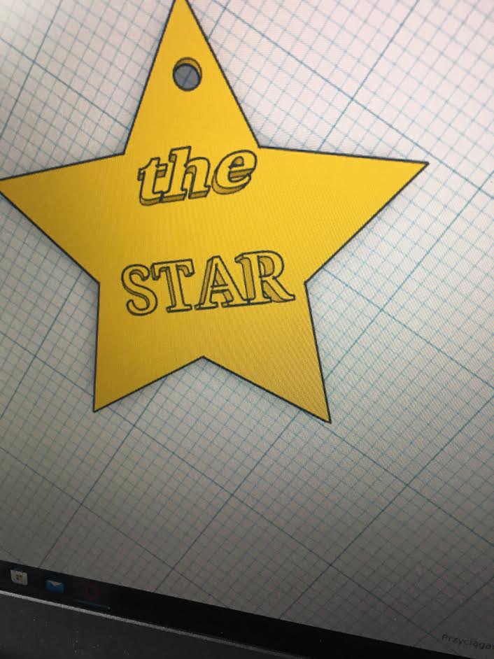 star keychain with the inscription the star by agazi | Download free ...