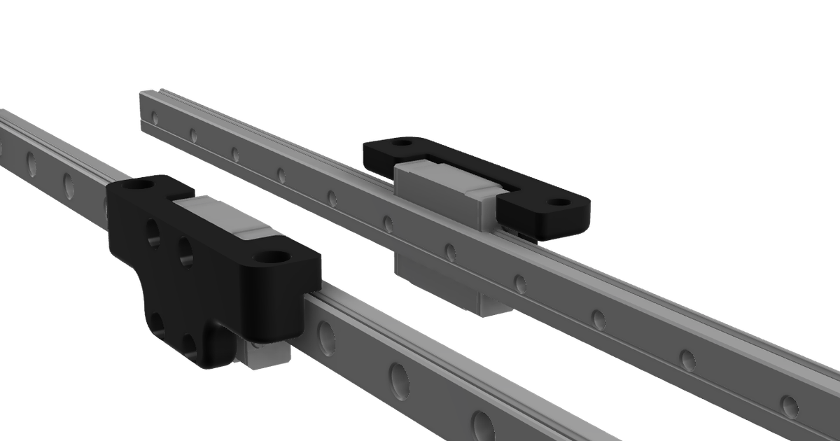 ET4 Linear Y-Axis Mounts for the Heatbed by Exellent | Download free ...