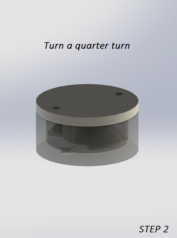 wall mount (quarter-turn fixing) by Totor | Download free STL model ... wall mount (quarter-turn fixing) by Totor | Download free STL model ...