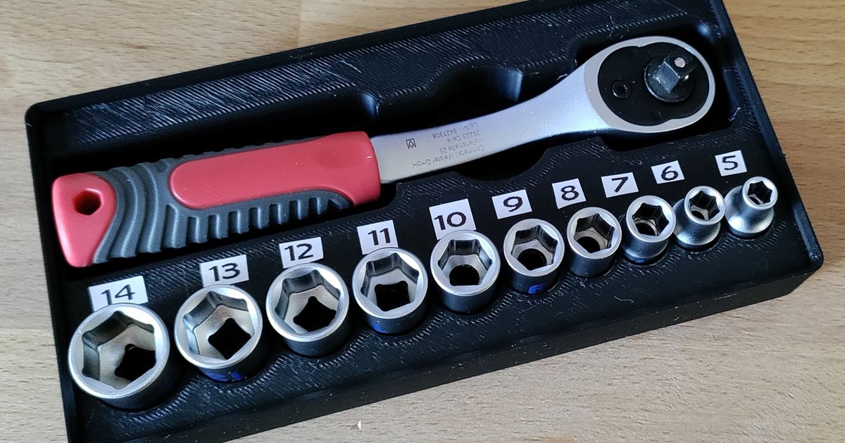 Gridfinity Socket Wrench By Ropaja Download Free Stl Model