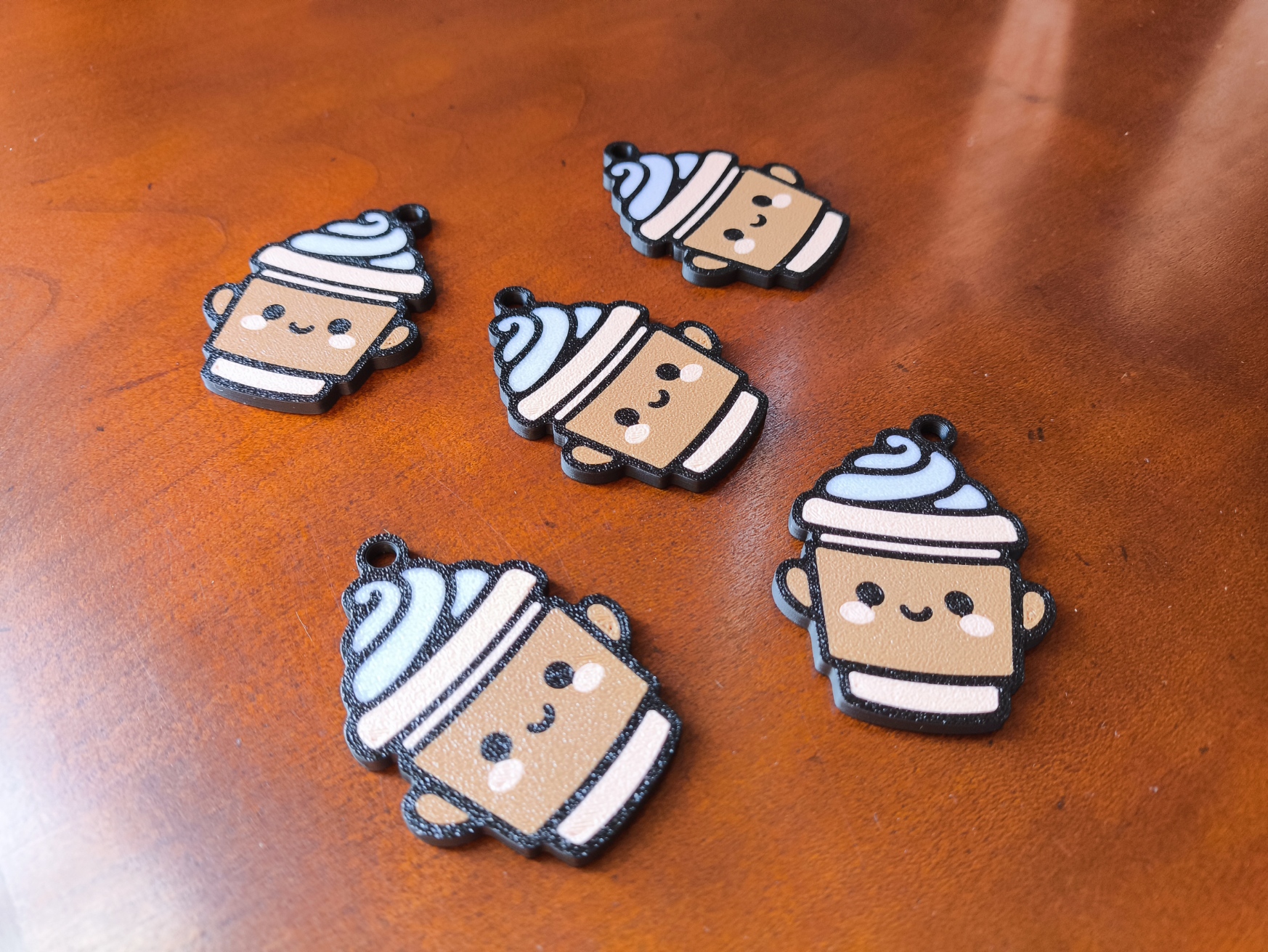 Cute Coffee Cup Keychain by braga3dprint | Printables Store