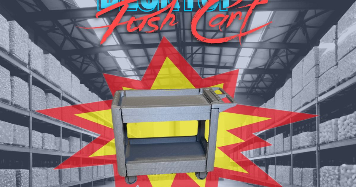 Printable Desktop Push Cart by Joshua's Oddities | Download free STL ...