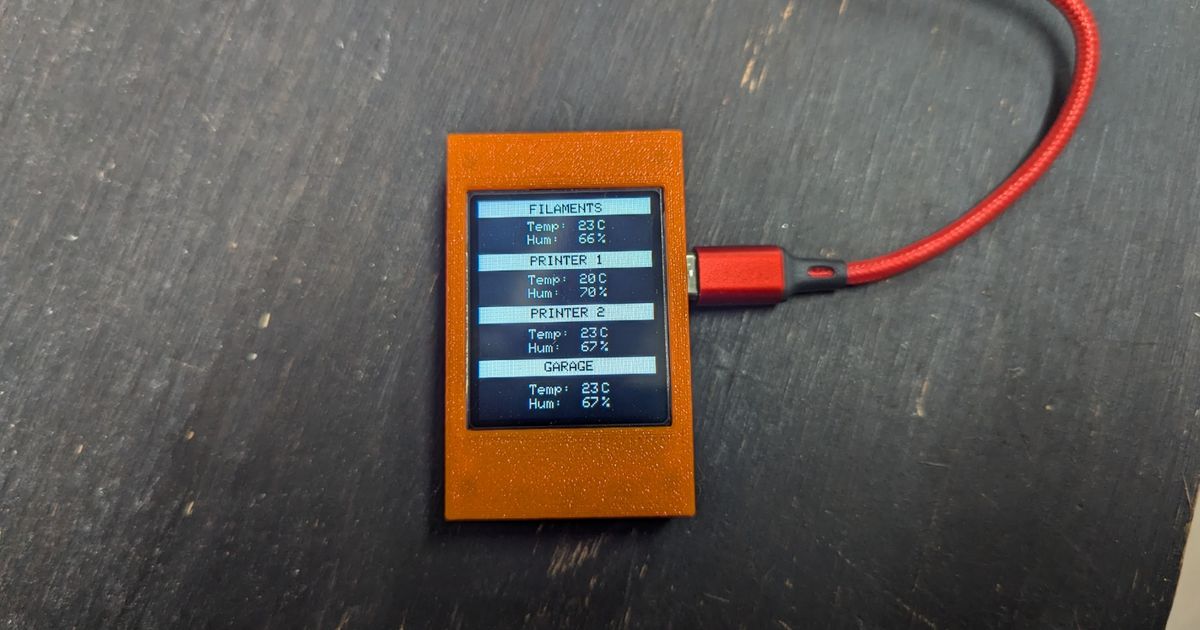 ST7735 1.8" TFT display module with ESP32-S2 mini enclosure by Jc3D ...