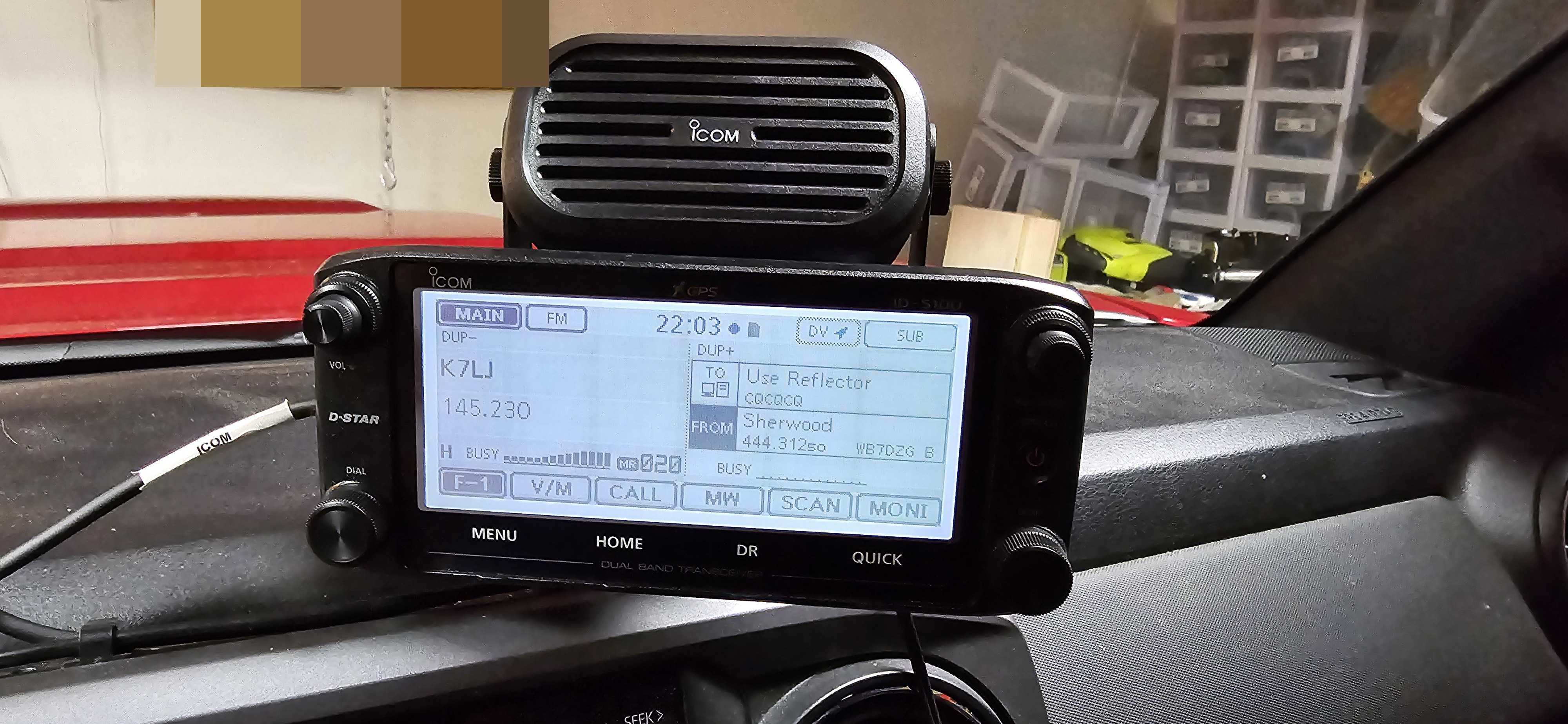 Icom ID-5100 Ram Mount + SP-35 Speaker Mount (Remix) by Angelworks ...