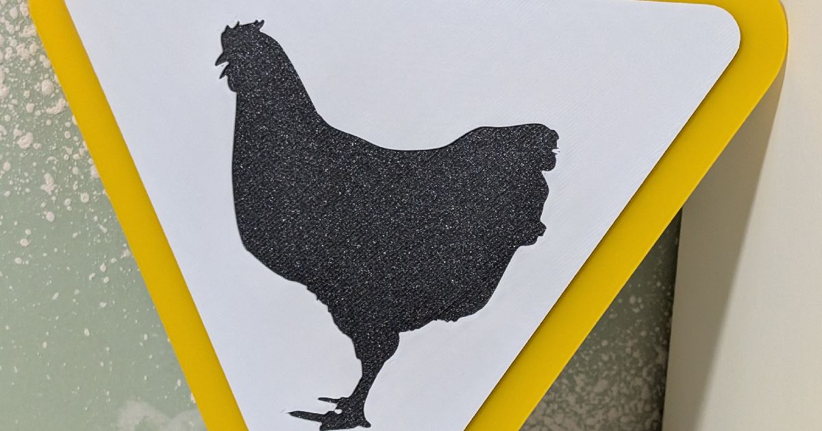 Chicken Sign by MadTNOTN | Download free STL model | Printables.com