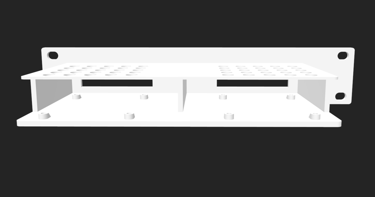 Dual Raspberry Pi half-width rack mount by tomasf | Download free STL ...