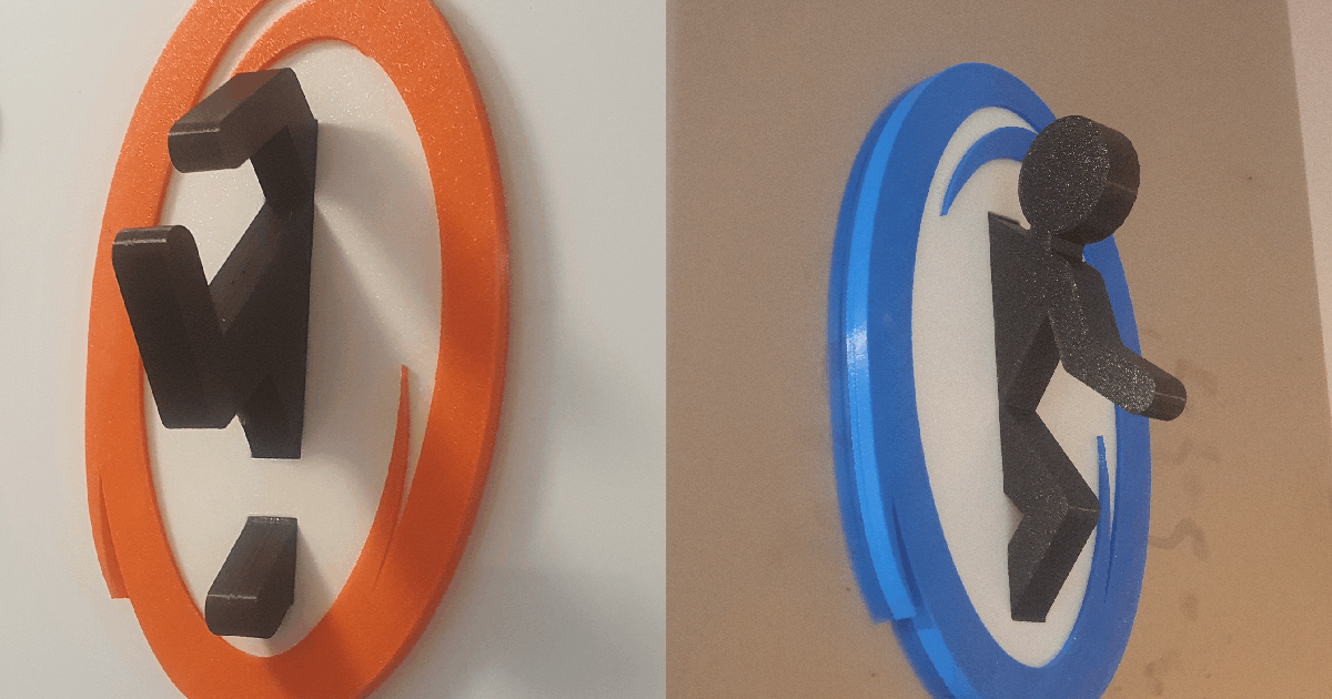 Portal Man Remix - Square Magnet by Nondil | Download free STL model | Printables.com
