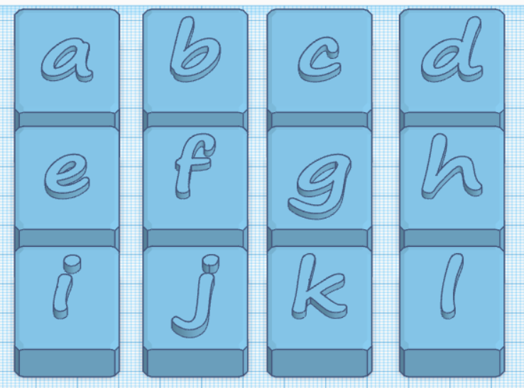 Alphabet Tiles por Debbie Mattingly | Descargar modelo STL gratuito ...